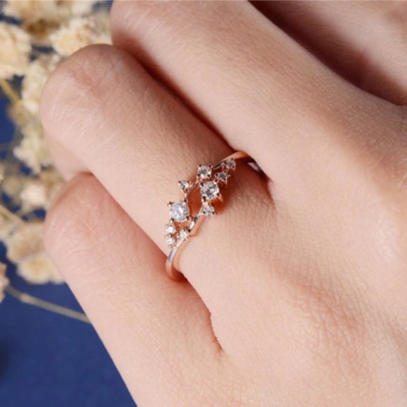 dazzling items | Jewelry | Elegant Rose Gold Diamond Friendship Ring ...